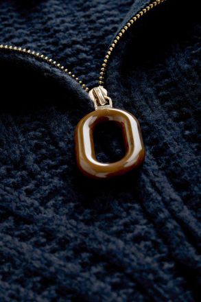 Next Strickjacke Gemusterte Strickjacke mit Rei&szlig;verschlusskragen (1-tlg)