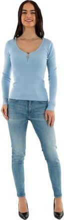 Morgan 232-MBANZA Pull, Ciel, XL Femme