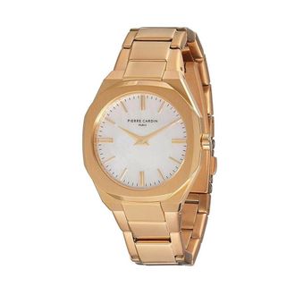 Pierre Cardin Femme, Accessoires, Jaune, Taille: ONE Size Montre habill&eacute;e en acier inoxydable