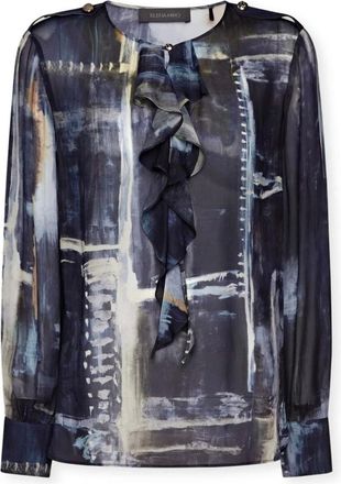 Elena Miro Damen, Blusen & Hemden, Blau, 5XLGr&ouml;&szlig;e