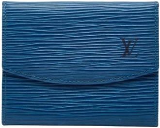 Louis Vuitton unisex, Pre-owned, Bleu, Taille: ONE Size Portefeuille en cuir vintage Pre-owned