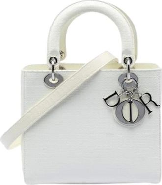 Dior Sac &agrave; main Lady Pre-owned - Femme - Pre-owned - Blanc - Taille: ONE Size
