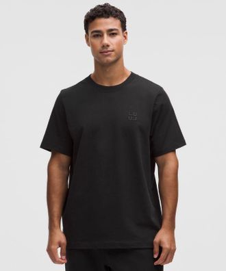 lululemon Schweres Baumwoll-T-Shirt im Classic Fit Stack f&uuml;r M&auml;nner - Gr&ouml;&szlig;e 2XL in Black