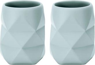 Kleine Wolke 8430649852 Zahnputzbecher Crackle, Opal, 8 x 10 cm, Polyresin (Packung mit 2)