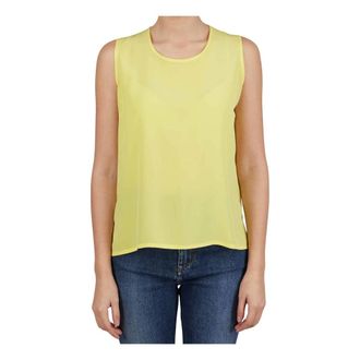 Kiton Shirts Regular Solid 100% Handmade - - Tops - Damen - Gelb - S