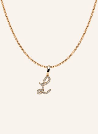 Cada Cada Kette Tiny Diamond Letter L rosegold