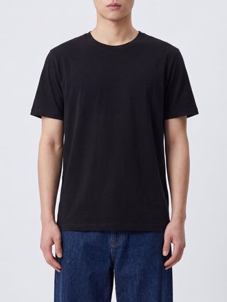 Thom Krom T-shirt long en coton &agrave; col rond avec logo contrastant