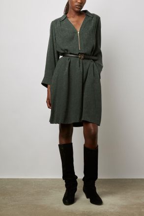 Gerard Darel Robe courte et fluide Jacquard - JOANIE - Vert fonc&eacute;
