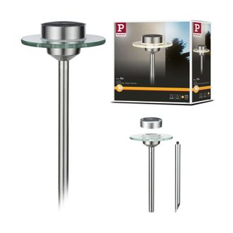 Paulmann 93764 Special Solarspie&szlig; Ufo IP44 Spritzwassergesch&uuml;tzt Solarleuchte LED 1x0,2W Solarlampe Edelstahl/Klar Solarlicht Edelstahl/Glas