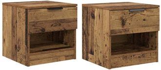 vidaXL Bettschrank 2 pcs Altholz 40 x 39 x 40 cm Holzwerkstoff vidaXL