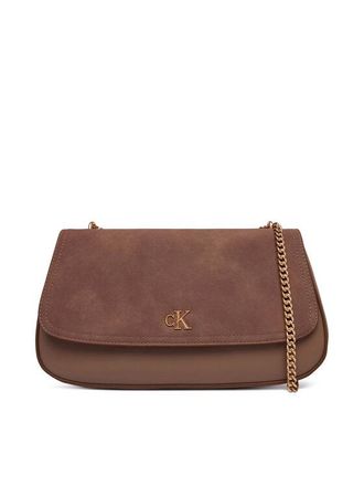 Calvin Klein Handtasche Ck Conv Chain Brushed Medium Bag LV04F3407G Beige