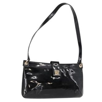Ferragamo Sac bandouli&egrave;re en toile enduite Pre-owned - Femme - Pre-owned - Noir - Taille: ONE Size