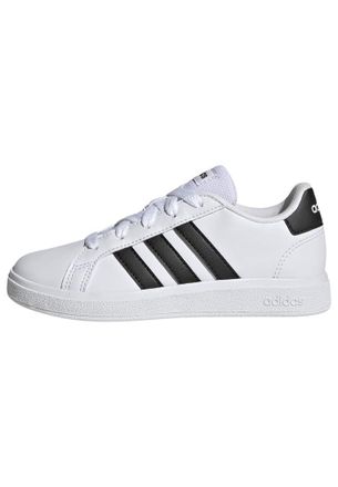 adidas Unisex Kinder Grand Court Lifestyle Tennis Lace-Up Shoes, Cloud White / Core Black / Core Black, 38 2/3 EU
