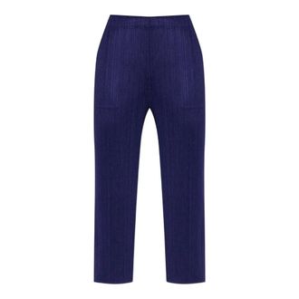 Issey Miyake Straight Leg Hose - - Trousers - Damen - Blau - M
