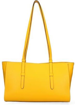 Gave Lux Sac à bandoulière pour femme en cuir véritable Made in Italy 36 x 22 x 13 cm, jaune, Taille unique