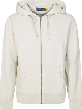 Polo Ralph Lauren Homme, Sweatshirts et sweats &agrave; capuche, Gris, Taille: M Felpa Full Zip Cappuccio