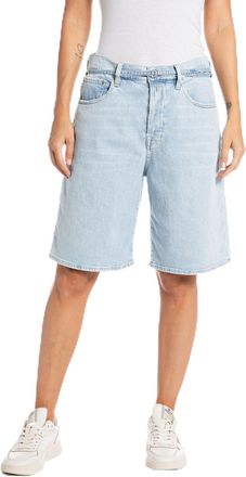 Replay Damen Jeans Shorts mit Stretch, Blau (Super Light Blue 011), 29W