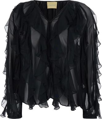 Momoni Femme, Blouses et Chemises, Noir, Taille: 34 FR Blouse Canela