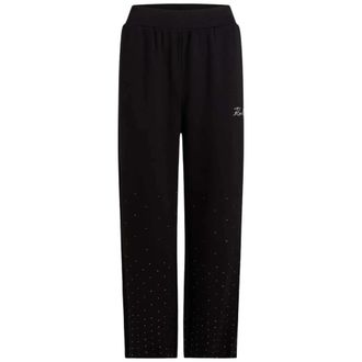 Karl Lagerfeld Rhinestone Rain Sweatpant - - Trousers - Damen - Schwarzk - M