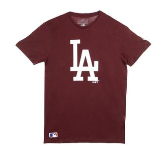 New Era Homme, Tops, Brun, Taille: XL Tee-shirt Logo de l&eacute;quipe Bordeaux/Blanc