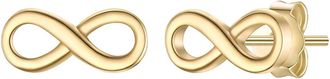 Glanzst&uuml;cke M&uuml;nchen Ohrringe - Sterling Silber Ohrstecker Infinity - Gr. unisize - in Gold - f&uuml;r Damen