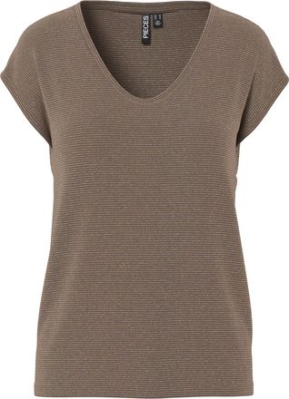 Pieces Pcbillo Tee Lurex Stripes Noos Bc