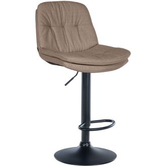 Clp Barhocker Laurel Stoff taupe Metall matt schwarz