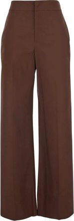 Twinset Femme, Pantalons, Brun, Taille: 38 FR Pantalon Large en Coton Stretch