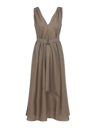 Brunello Cucinelli Robe Au Genou - Beige