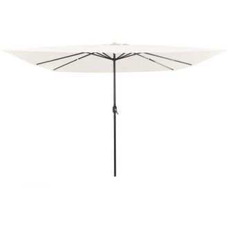 vidaXL Vidaxl - Parasol de jardin Blanc, Noir 295 x 295 x 245 cm