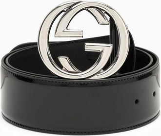 Gucci GG black leather belt