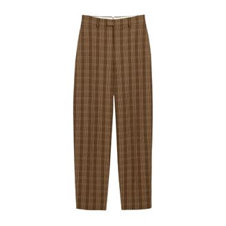 Ami Checked Wool Balloon Hosen - - Trousers - Damen - Braun - XS