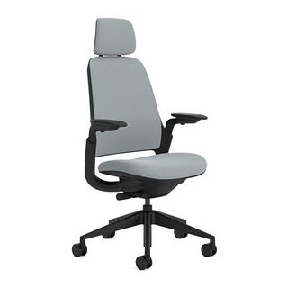 Steelcase Series 1 Ergonomischer B&uuml;rostuhl mit LiveBack Lumbalst&uuml;tze, 4D-Armlehnen, anpassbarer Kopfst&uuml;tze Sturmhorizont