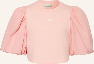 Fendi Blusenshirt Im Materialmix rosa