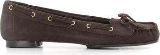 Del Carlo DEL Carlo, Femme, Chaussures, Brun, Taille: 38 1/2 EU Mocassin Carr&eacute; en Daim