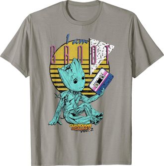 MARVEL Guardians Vol. 2 Baby Groot Retro 90s Tape T-Shirt C1 T-Shirt