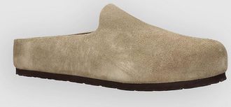 Birkenstock Amsterdam Wrapped Suede Leather Sandalen taupe