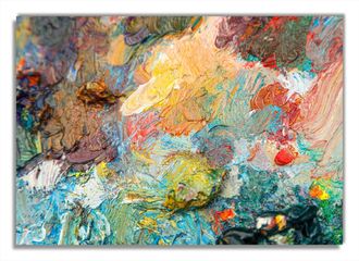 Wallario selbstklebendes Poster - K&uuml;nstlerischer Farbrausch, Aufkleber in Premiumqualit&auml;t, Klebefolie Gr&ouml;&szlig;e: 70 x 100 cm (Riesenposter)