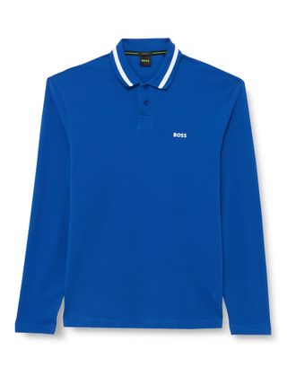 BOSS Mens Piol Jersey, Medium Blue, M