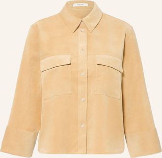 OPUS Hemdbluse Ferrell Aus Cord Mit 3/4-Arm beige