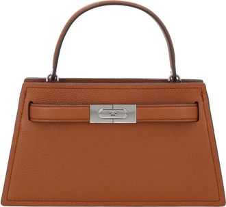 Tory Burch Womens Lee Radziwill Bag Buff Leather Shoulder