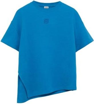Loewe T-shirt asym&eacute;trique en coton m&eacute;lang&eacute;