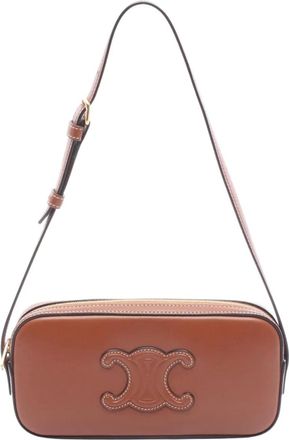 Celine 2021-2025 mini Cuir Triomphe Umhängetasche - Braun