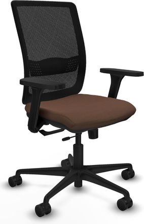 Piqueras y Crespo Haches Computerstuhl mit 3D-Armen, h&ouml;henverstellbare Lendenwirbelst&uuml;tze, ausgestattet mit Syncro/Traslack und injiziertem Schaumstoff, Schwarz/Dunkelb