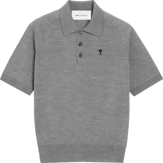 Ami Ami De Coeur Logo-emboidered Polo Shirt