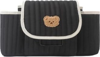 Generic Kexpery Sac &agrave; Main Zipp&eacute; Brod&eacute; Multifonctionnel Grande Capacit&eacute; Sac Main Quilt&eacute; Organisateur pour Poussette et Voyage