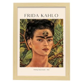 Nacnic Poster &Uuml;ber den Tod nachdenkenDekorative Bilder f&uuml;r Ihr Wohnzimmer, Schlafzimmer, Zuhause. Wandkunst-Drucke. &Auml;sthethetische Wanddrucken, die von Frida