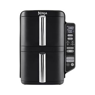 Ninja Double Stack Hei&szlig;luftfritteuse, 7,6L Digitale Air fryer Doppelkorb mit 4 Kochstufen, 2 Schubladen, 2 Gestelle, platzsparendes Design, 6 Kochfunktionen