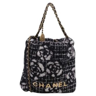 Chanel Sac seau matelass&eacute; Cam&eacute;lia 22 Pre-owned - Femme - Pre-owned - Noir - Taille: ONE Size