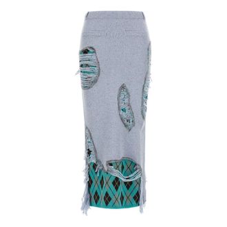 Moschino Dekonstruierter Argyle-Rock - - Skirts - Damen - Blau - S